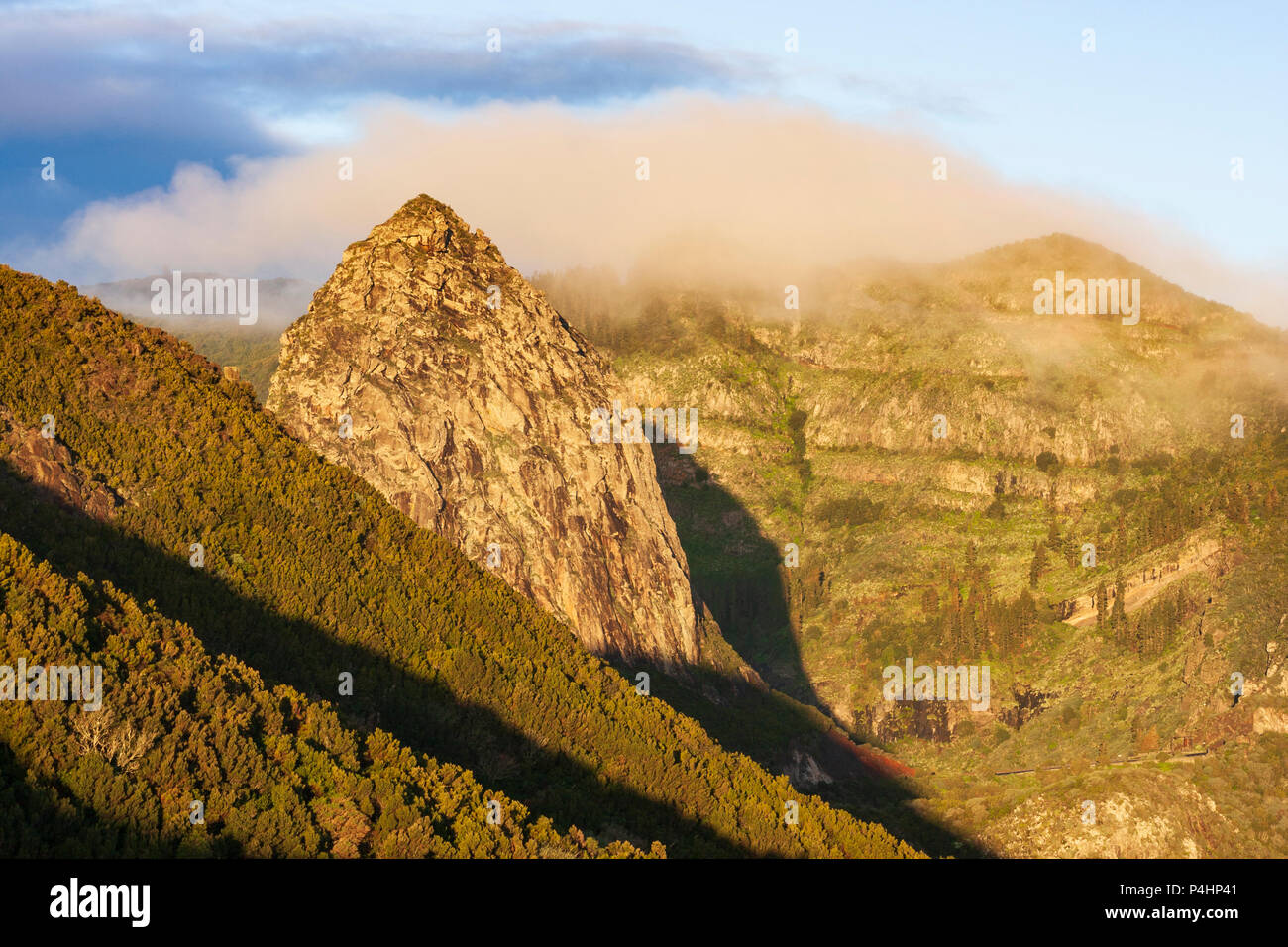 View over Parque Nacional de Garajonay (Garajonay National Park) at ...