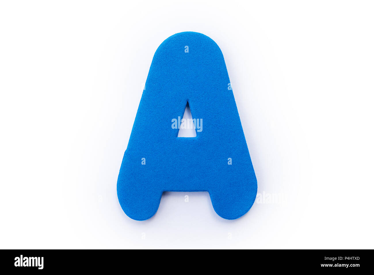 Blue letter A over a white background Stock Photo - Alamy