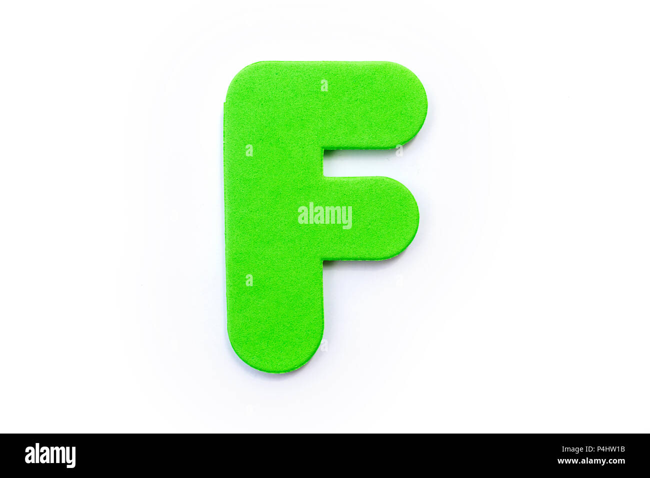 Green Letter F over a white background Stock Photo - Alamy