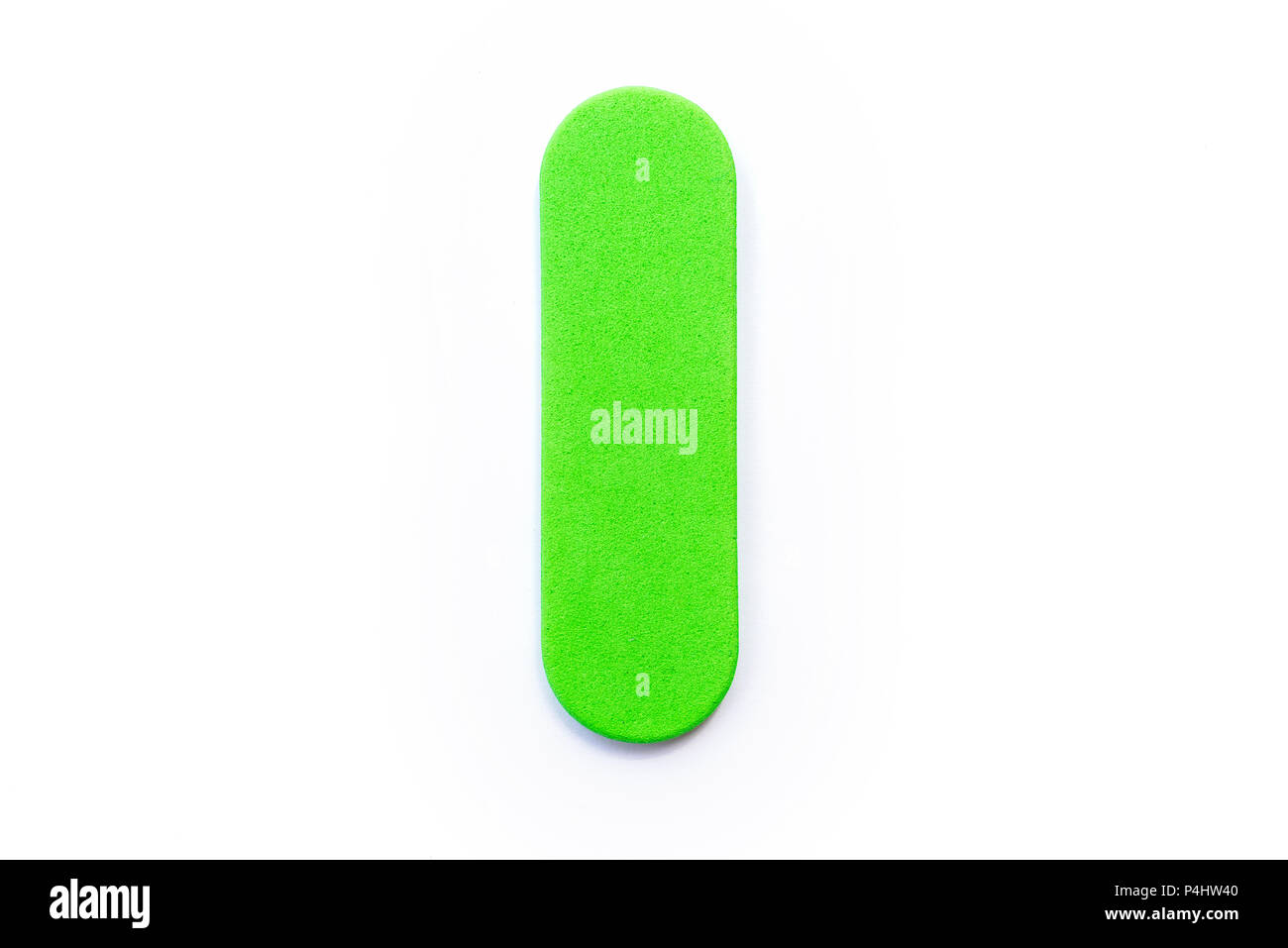 Green Letter I over a white background Stock Photo - Alamy