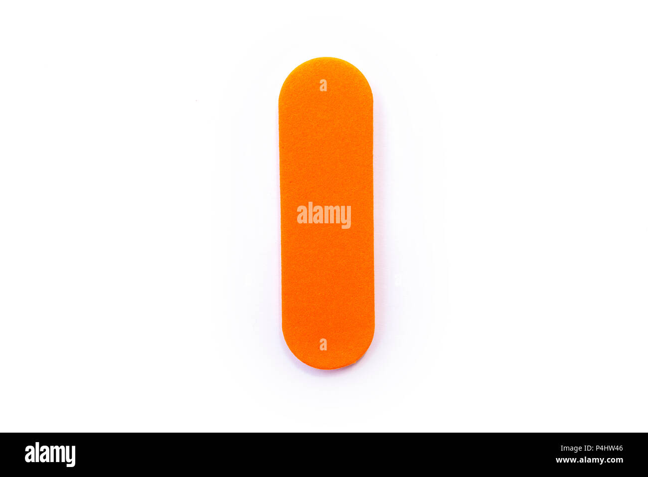 Orange Letter I over a white background Stock Photo - Alamy