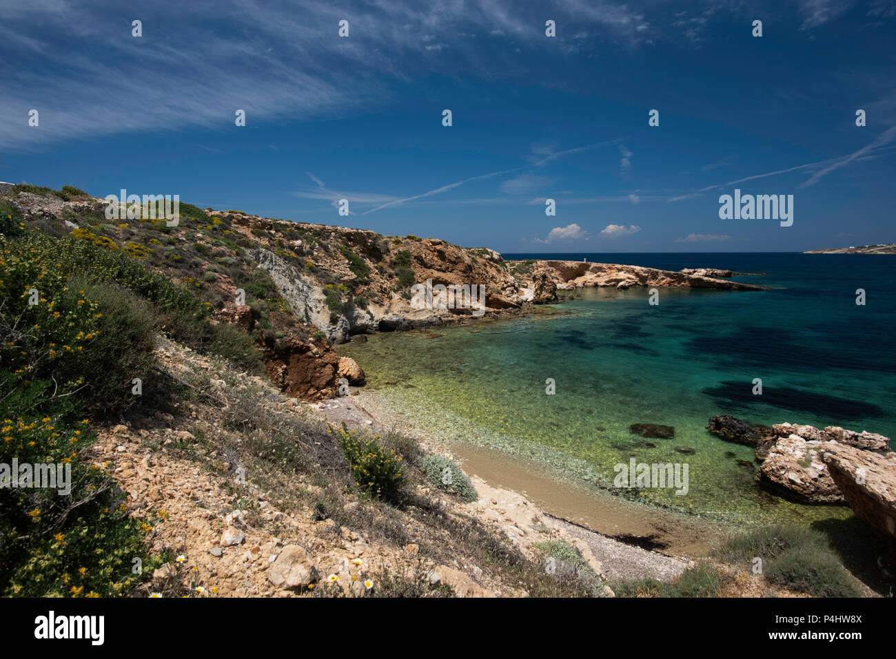 Paros Bay, Cyclade Island Stock Photo - Alamy