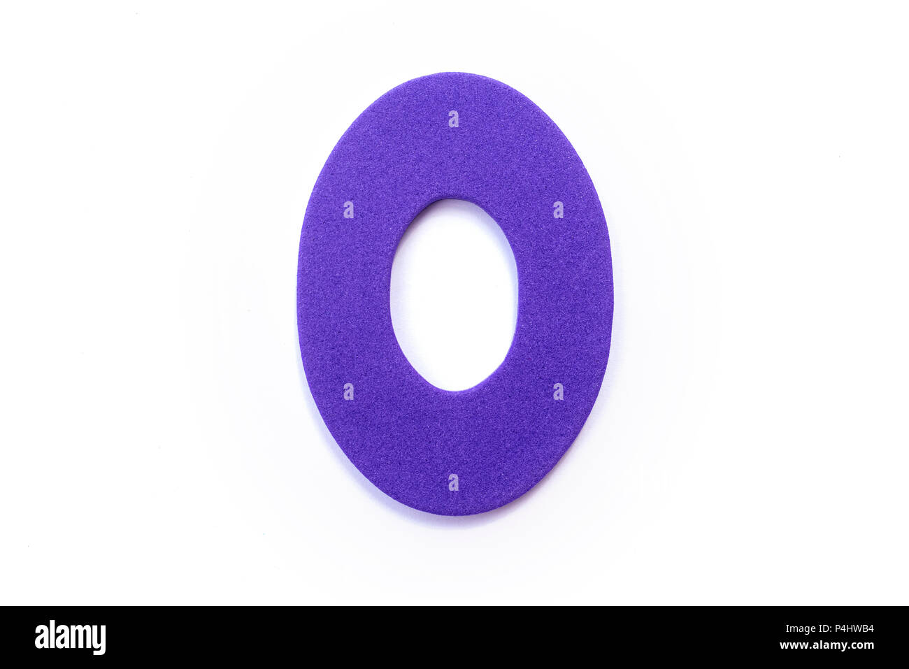 Purple Letter O over a white background Stock Photo - Alamy