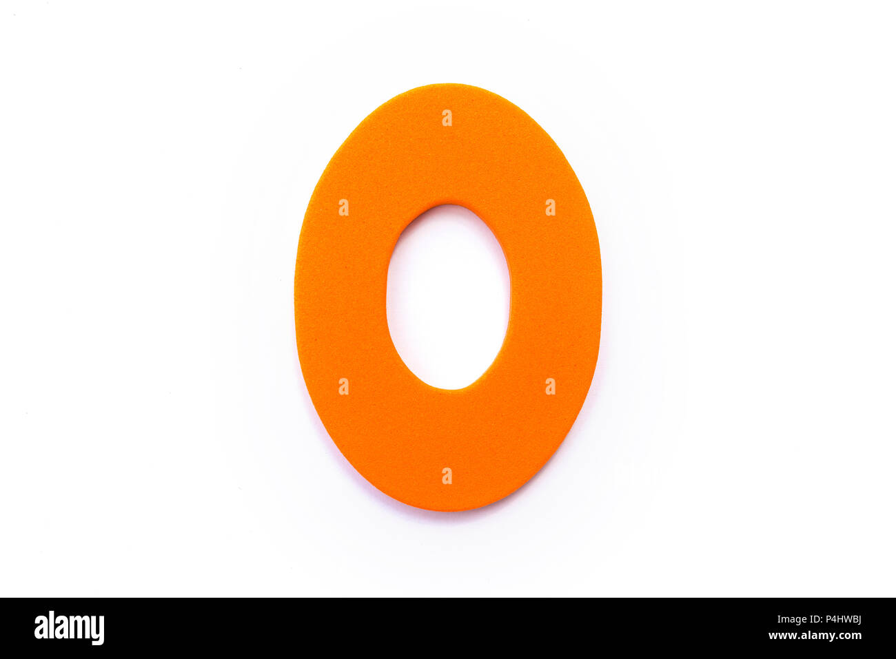 Orange Letter O over a white background Stock Photo - Alamy