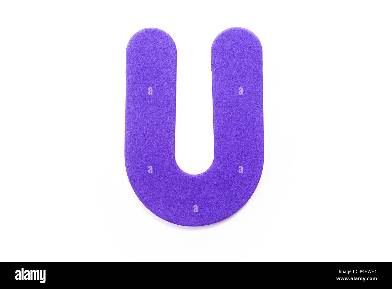 Purple Letter U over a white background Stock Photo - Alamy