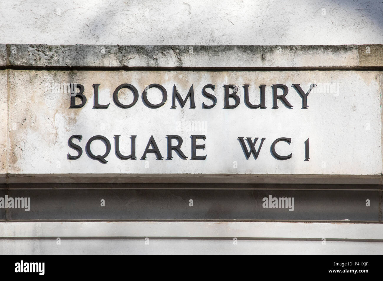 Traditional street sign of Bloomsbury Square in central London, UK ...