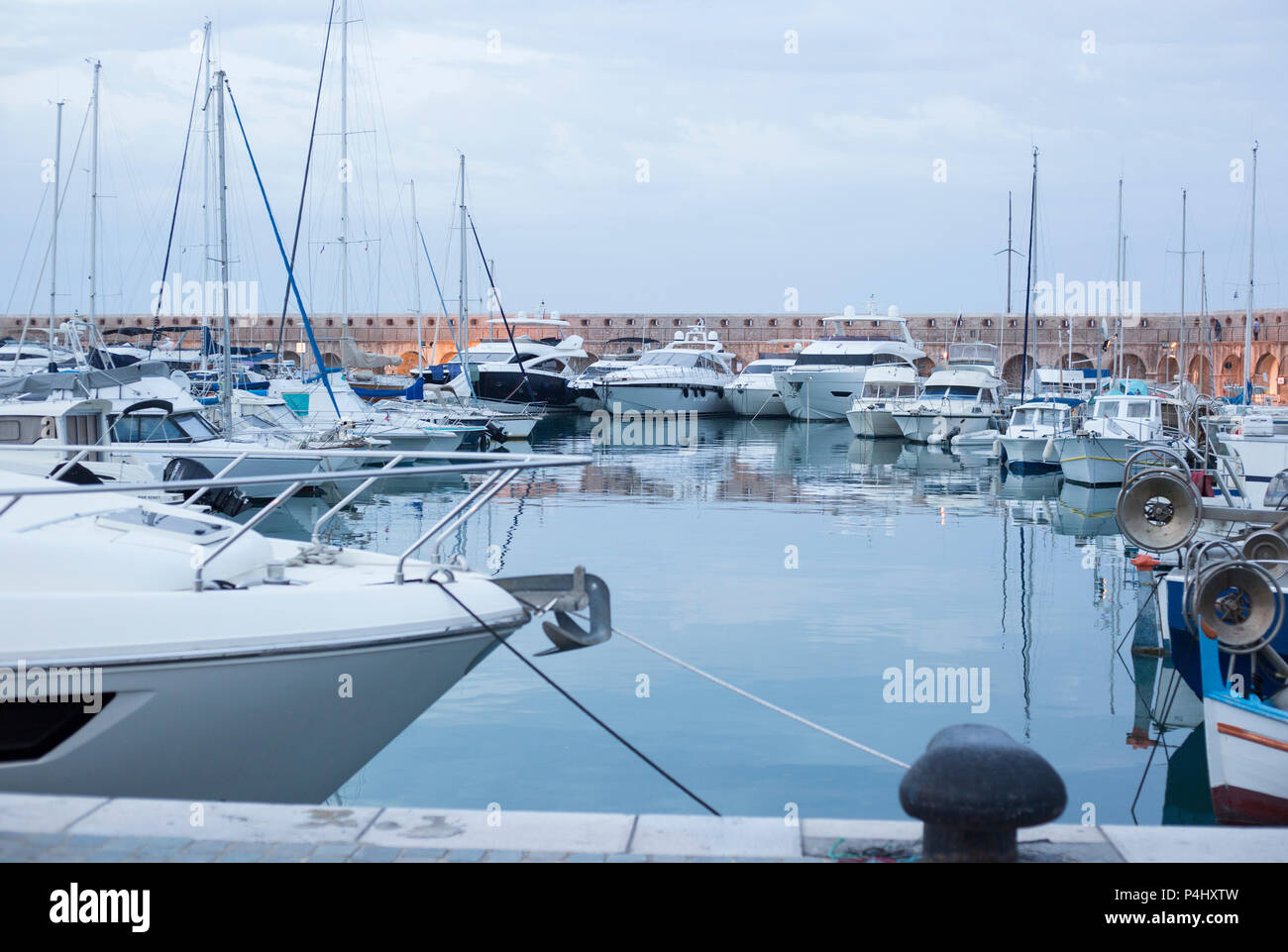 Juan Le Pins, Cote D' Azur, June 2018, A view of boat in the harbour ...