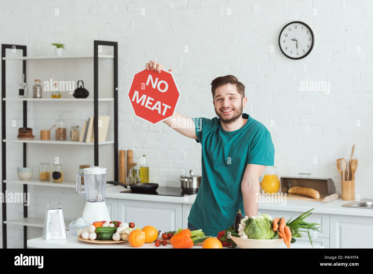 No meat sign hi-res stock photography and images - Alamy