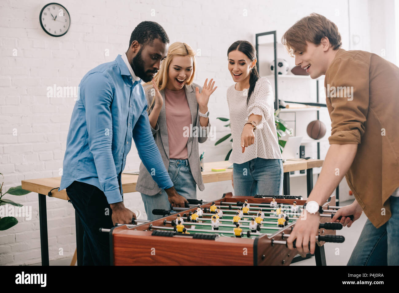 Pointing to the game hi-res stock photography and images - Alamy