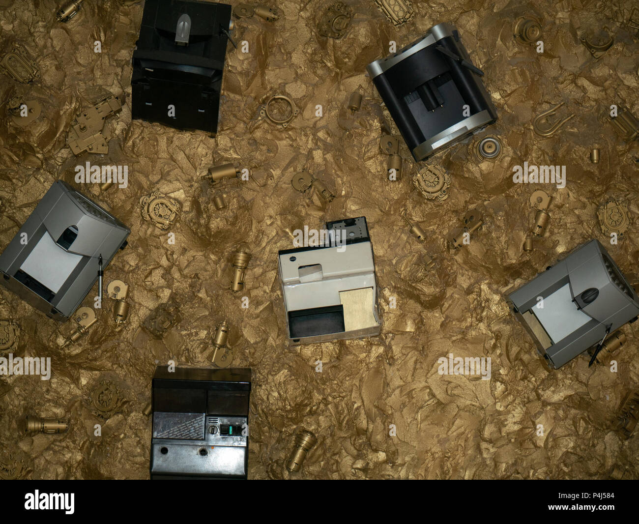 Coffee maker mashine as decor on the wall. Creative Textures. Abstract ...