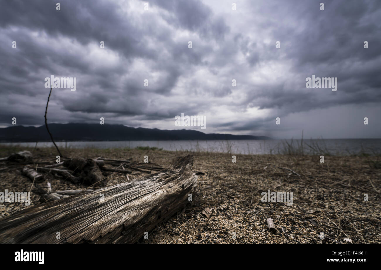 storm coming lake side Stock Photo - Alamy
