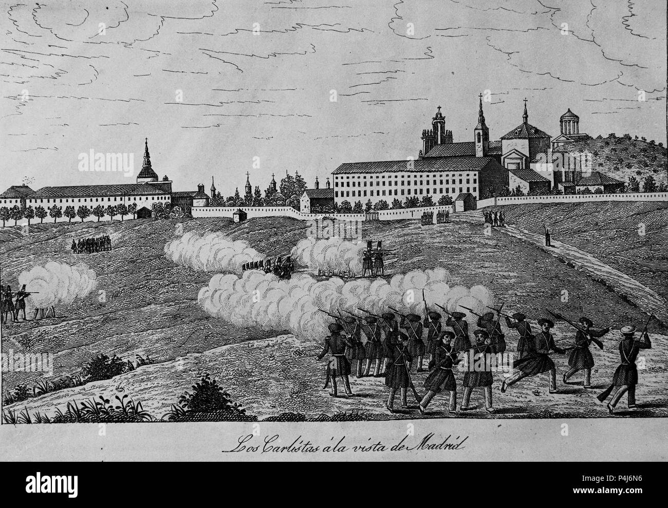 LOS CARLISTAS A LA VISTA DE MADRID EN 1837 - GRABADO SIGLO XIX ...