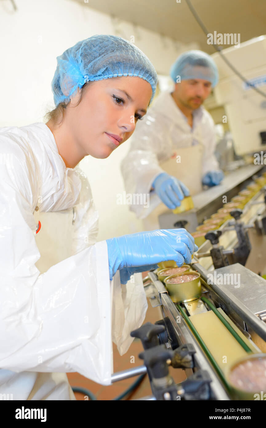 canning factory workers Stock Photo - Alamy