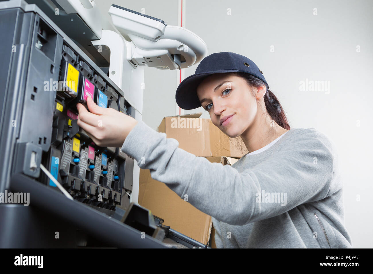 the defective printer Stock Photo - Alamy