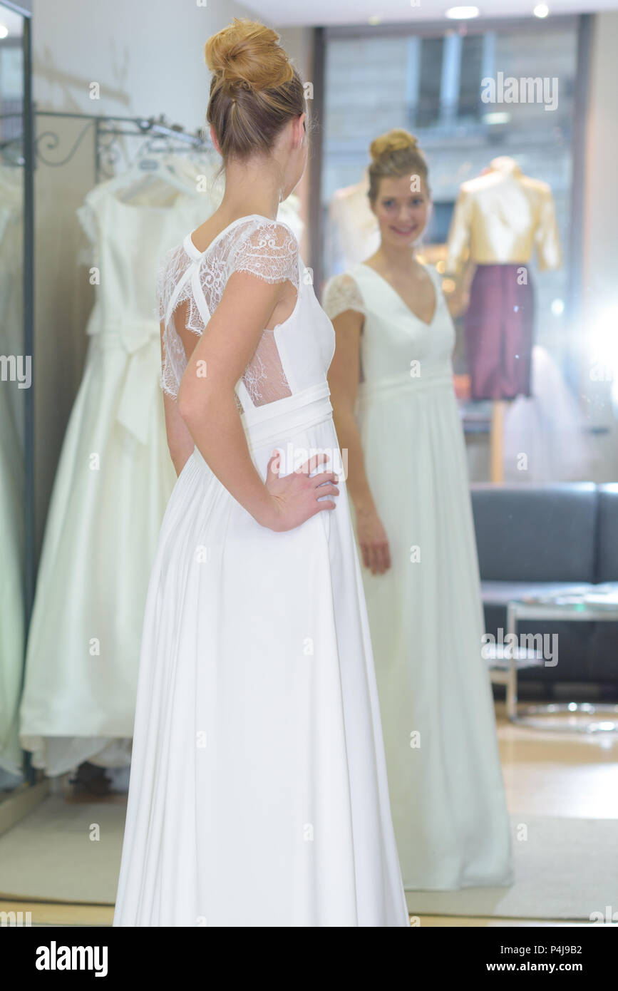 modeling for a gown Stock Photo - Alamy