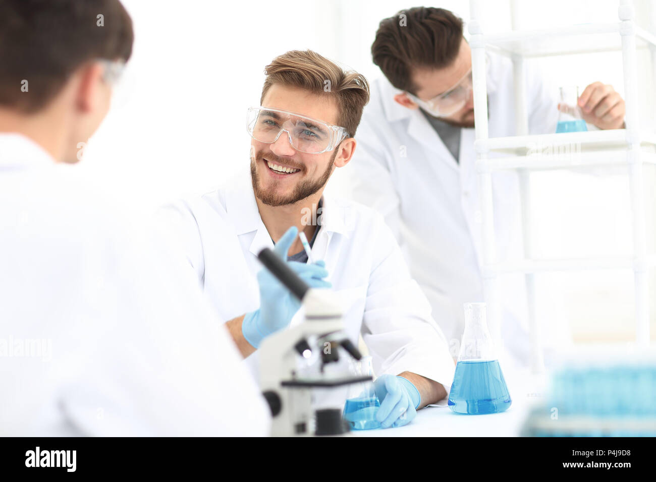 background image science team in the lab Stock Photo - Alamy