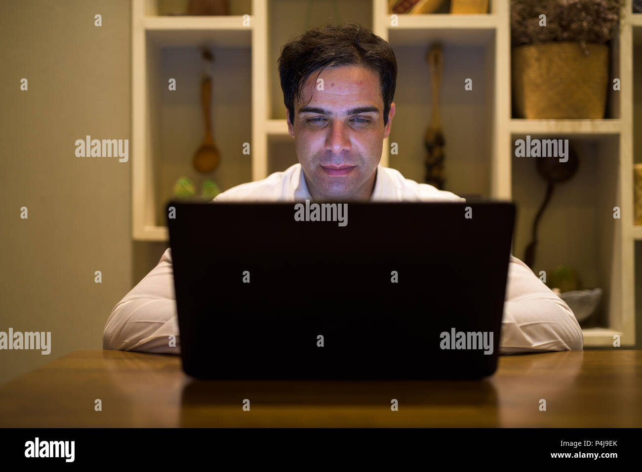 Laptop with man hi-res stock photography and images - Alamy