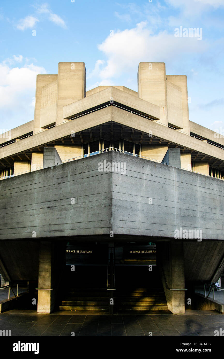 The National Theatre - Symmetrical Exterior, Lambeth, London Stock ...