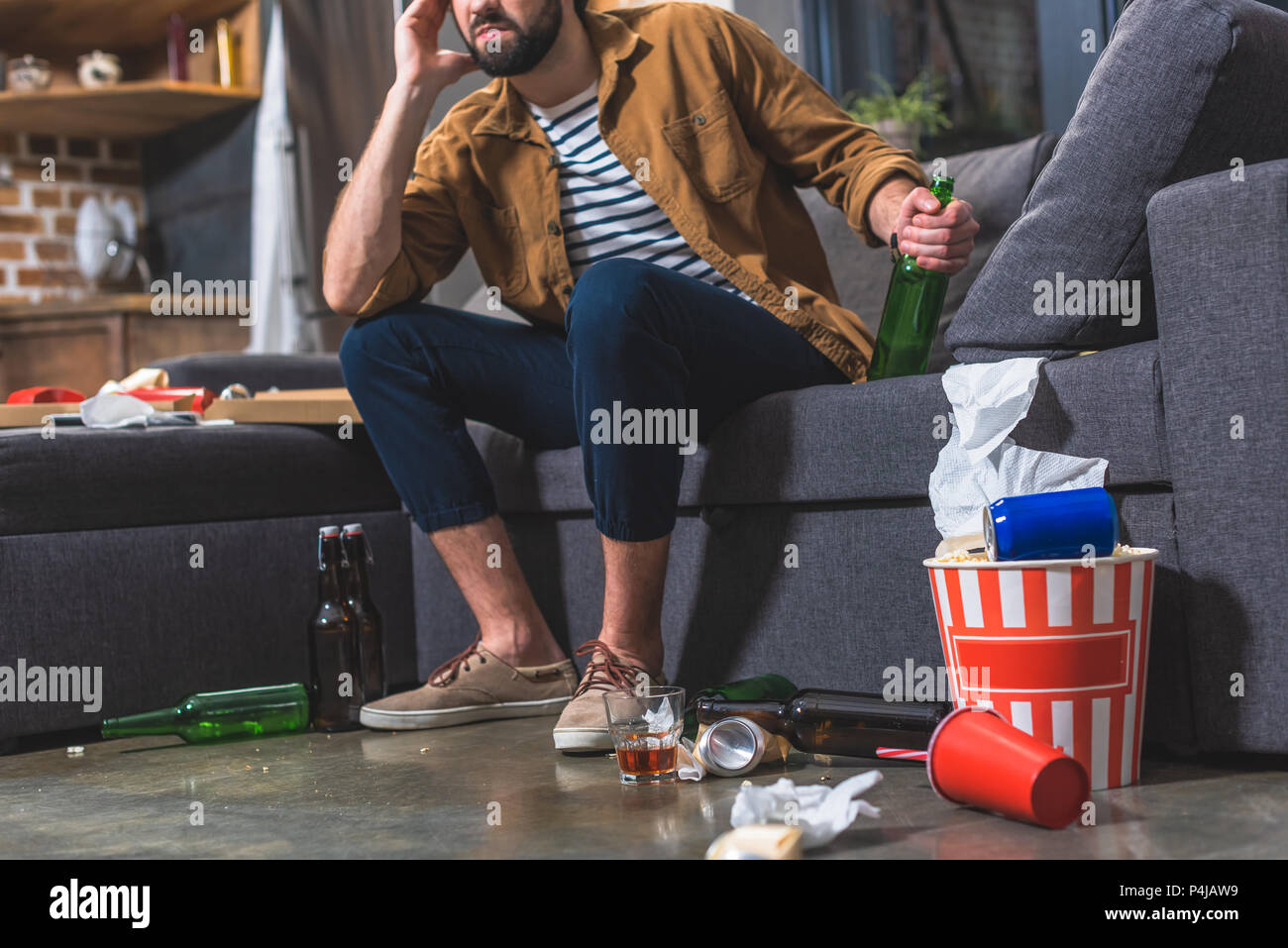 Bottle mess alcohol hi-res stock photography and images - Alamy