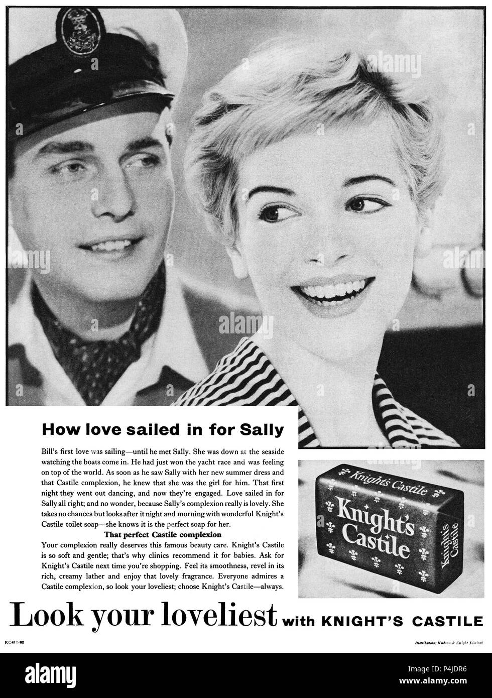 1955 British advertisement for Knights Castile soap Stock Photo - Alamy