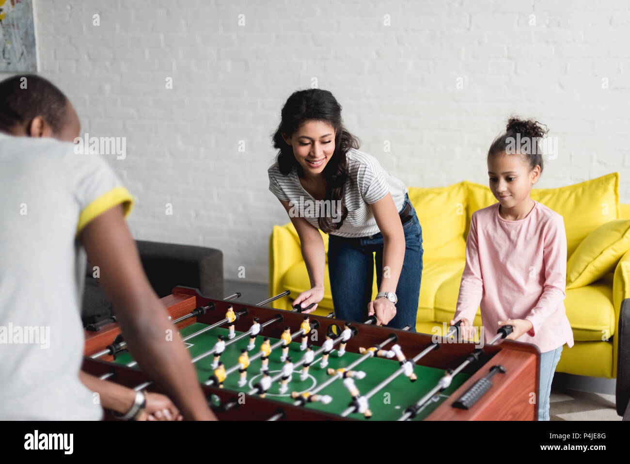 Child playing table football hi-res stock photography and images - Alamy