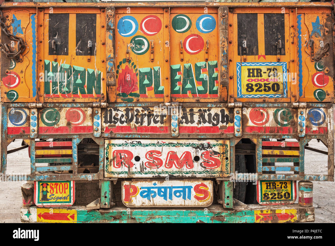 Indian truck back hi-res stock photography and images - Alamy