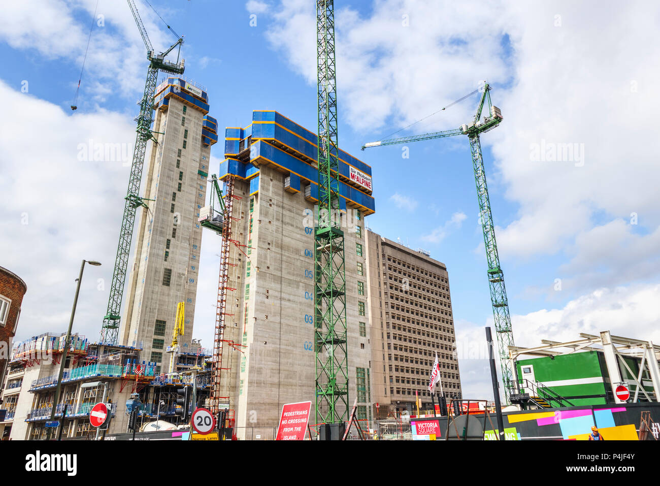 Cores of the new Victoria Square high rise mixed use retail large ...