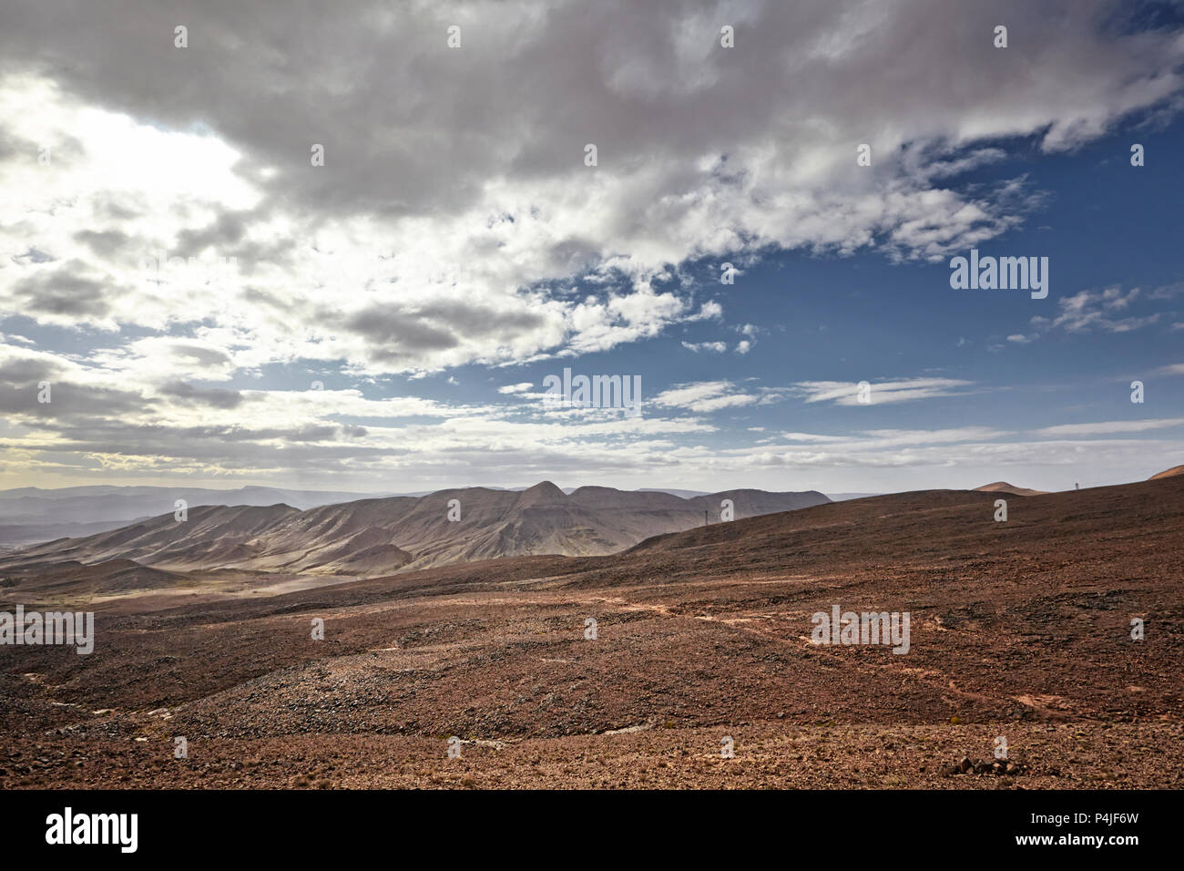 Desert mountain scenery. Moroccan desert scenic landscape Stock Photo ...