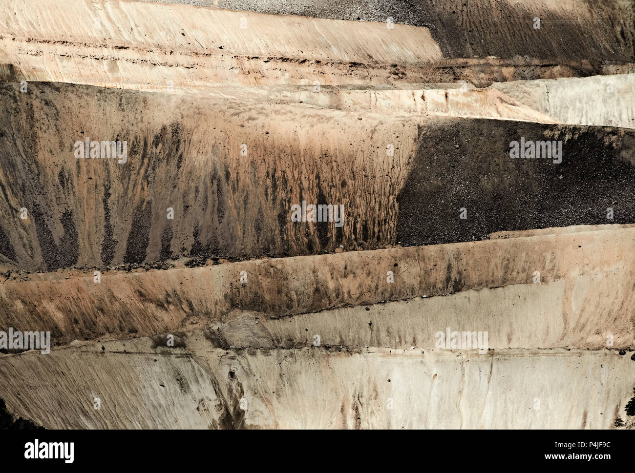 Excavation open pit mine Kennecott, copper, gold and silver mine ...