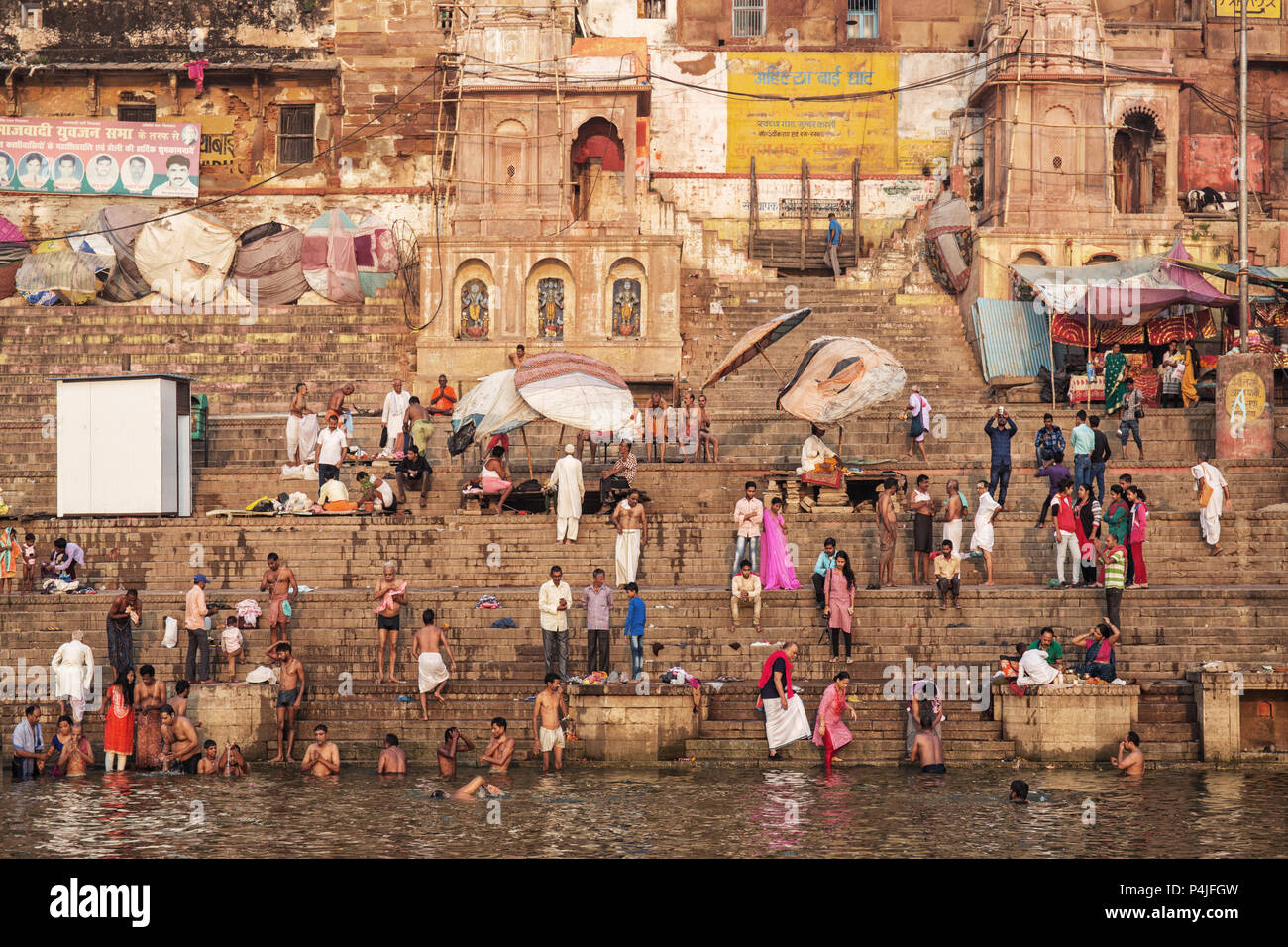 Hindu pilgrims take holy bath in the river ganges on the auspicious ...