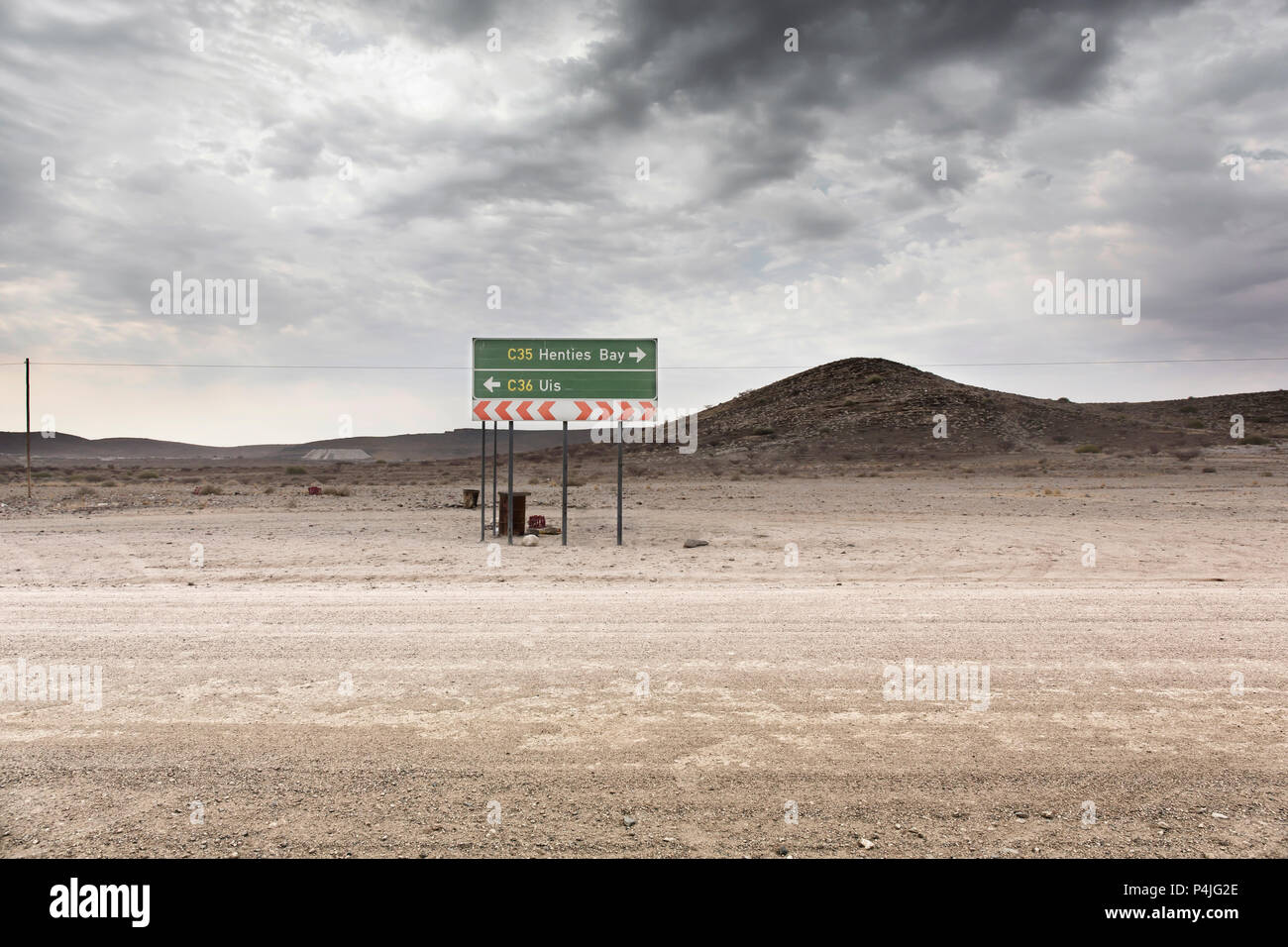 Multiple road sign in Namibia - HENTIS BAY - SUIS - Windhoek - Desert ...
