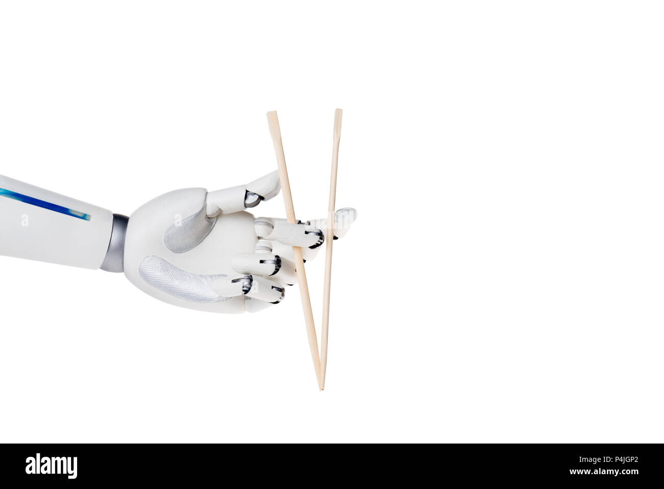 robot hand holding chopsticks isolated on white Stock Photo - Alamy