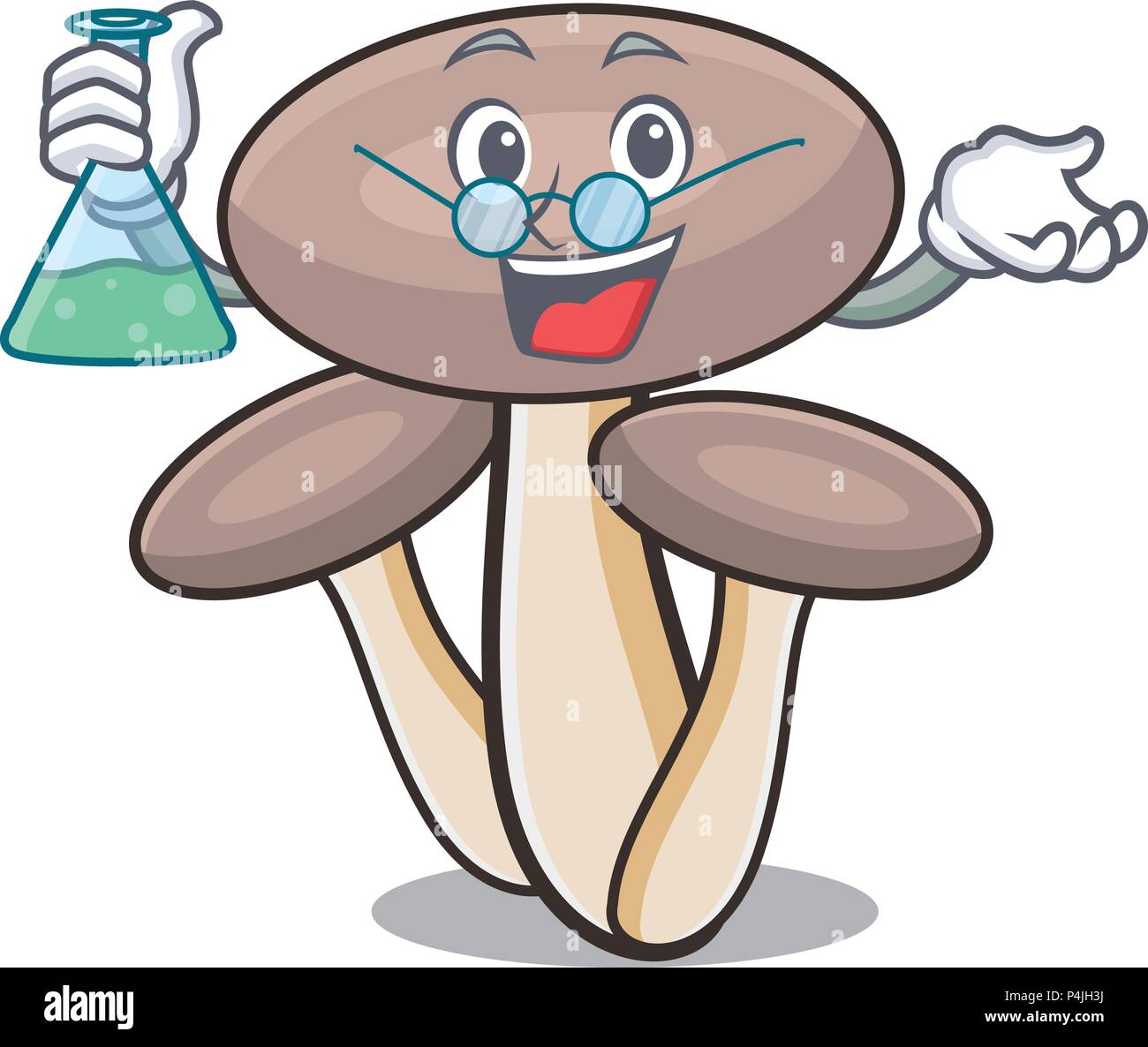 Professor honey agaric mushroom character cartoon Stock Vector Image ...