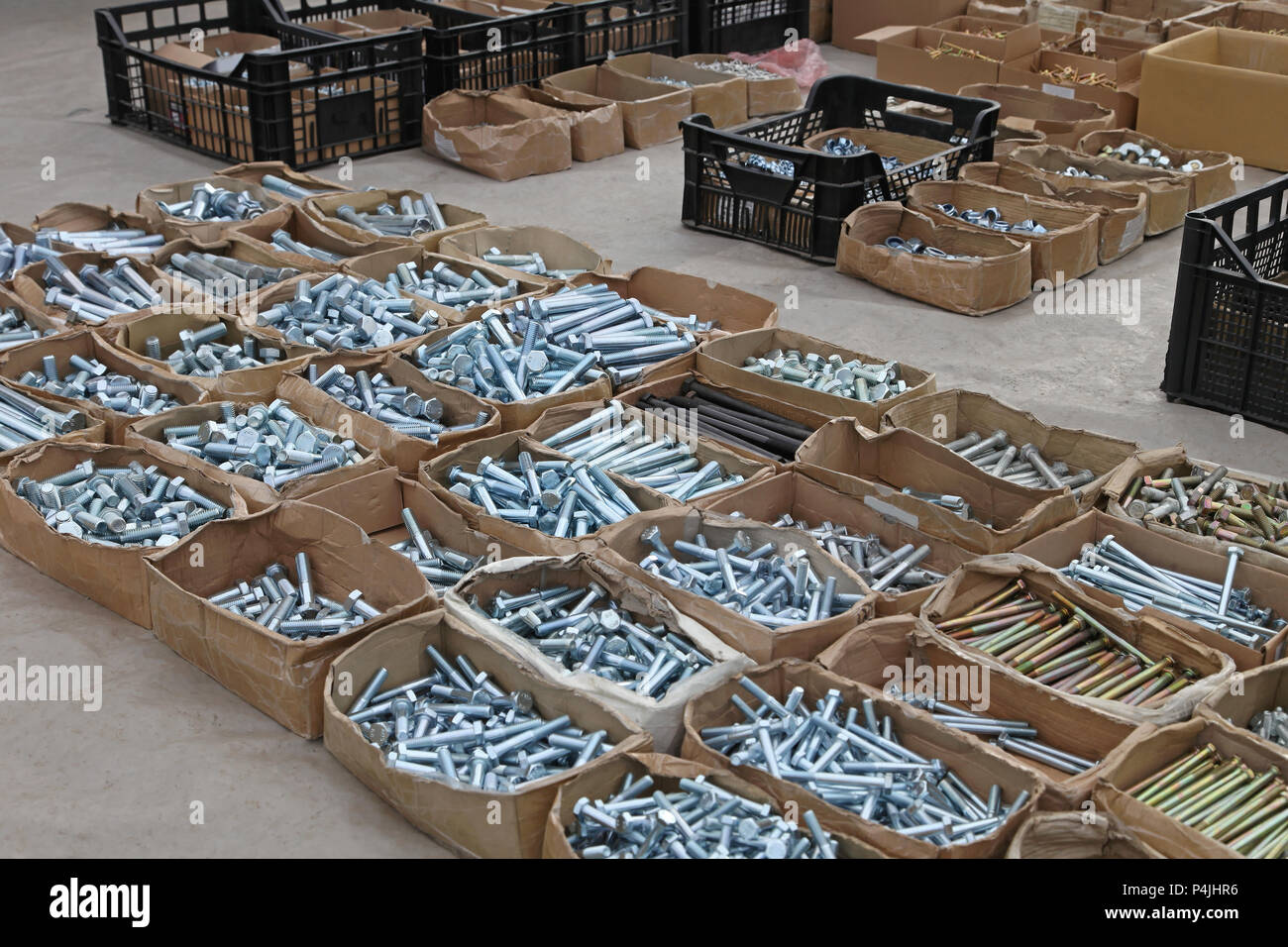 Bolts nuts in boxes hi-res stock photography and images - Alamy