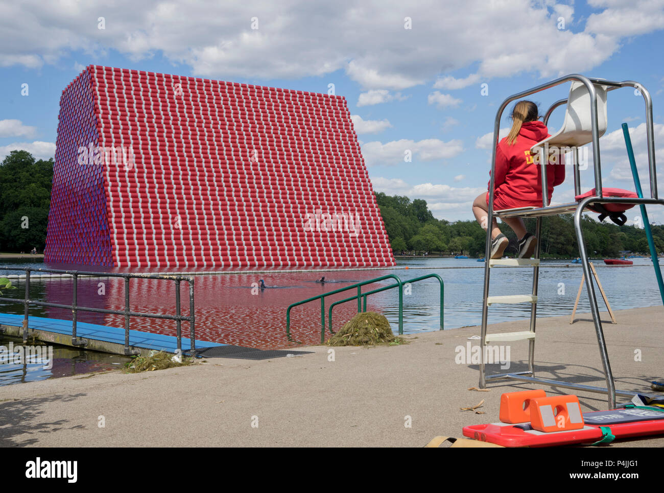 'Alien mothership' mastaba floats installation made of oil barrel drums ...