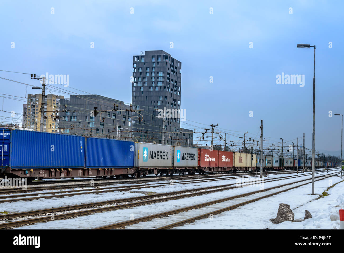 Ship train carriage railway hi-res stock photography and images - Alamy