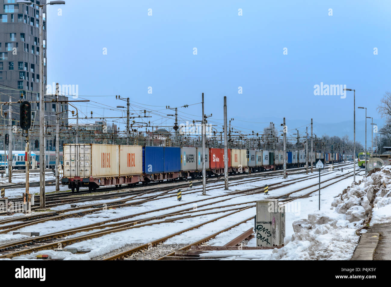 Ship train carriage railway hi-res stock photography and images - Alamy