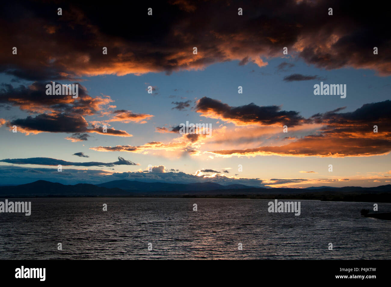 Lake Helena sunset, Causeway Fishing Access Site, Lewis and Clark ...