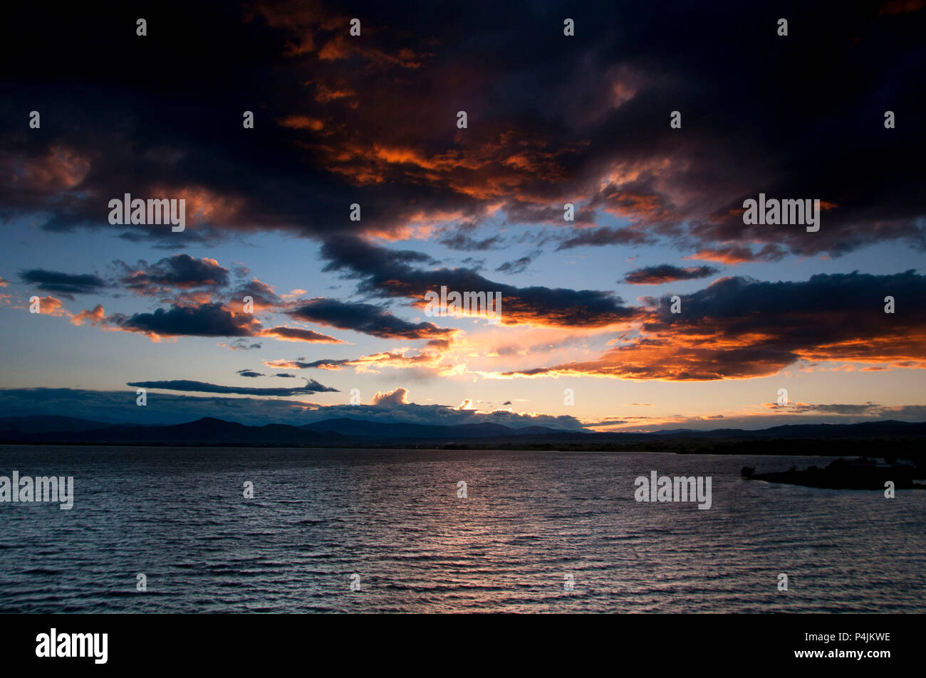 Lake Helena sunset, Causeway Fishing Access Site, Lewis and Clark ...