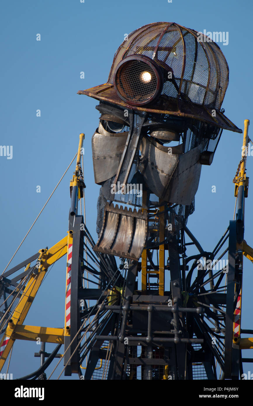 The Man Engine seen during the Volvo Ocean Race 2018 in Cardiff, Wales ...