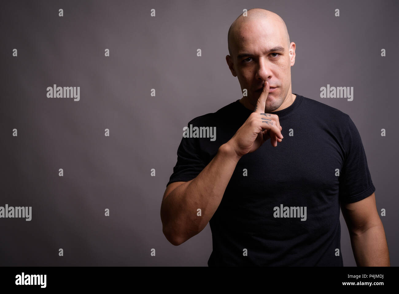 Angry bald man hi-res stock photography and images - Alamy