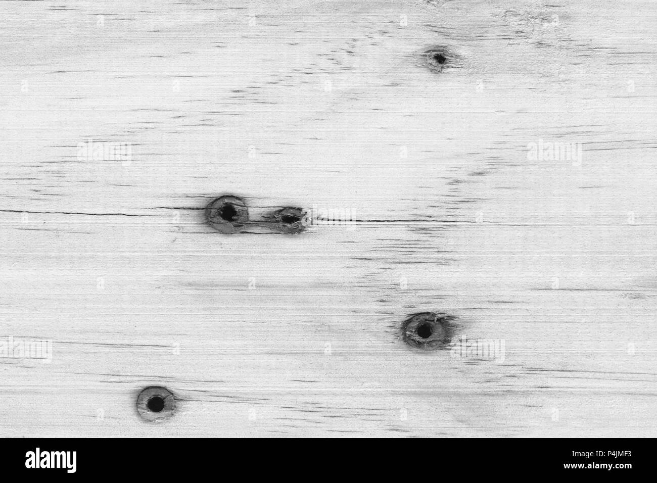 White wood floor background with tack holes for design in your work ...