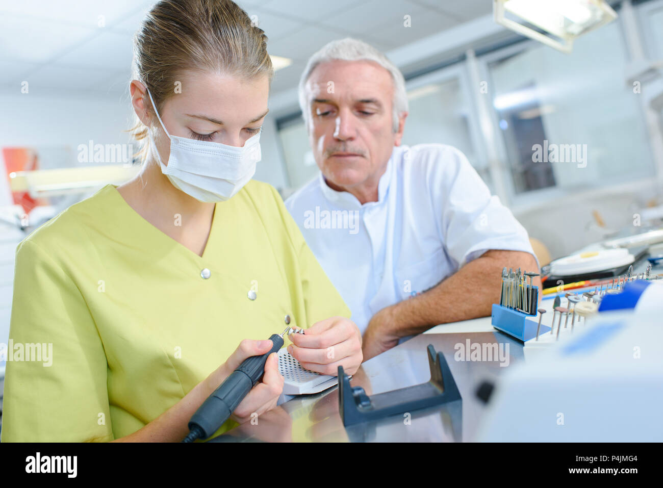 ental technician in process of making dentures Stock Photo - Alamy