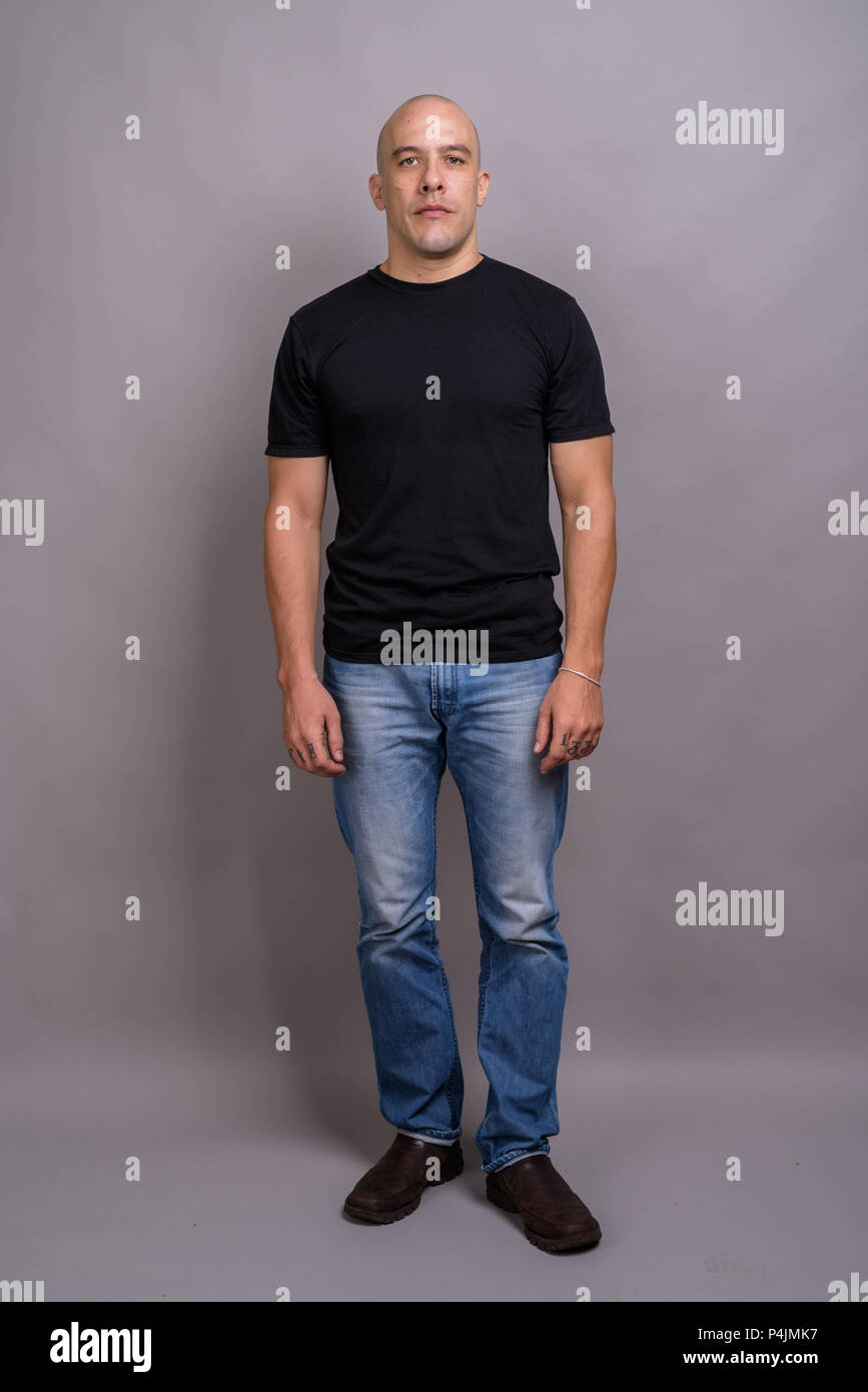 Strong bald man hi-res stock photography and images - Alamy