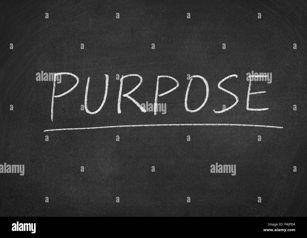 purpose concept word on a blackboard background Stock Photo - Alamy