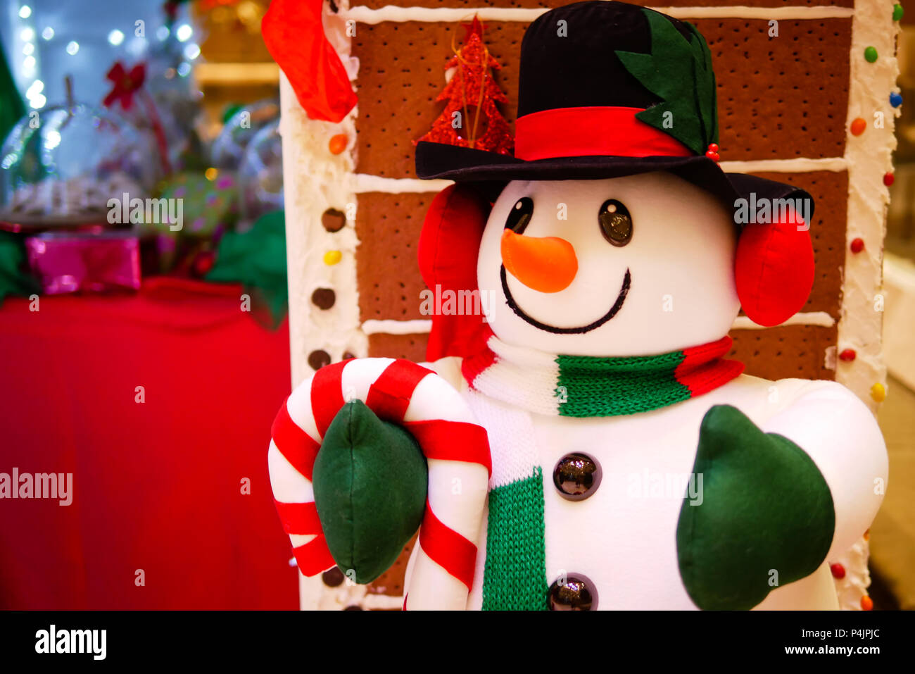 Snowman in Christmas celebration Stock Photo - Alamy