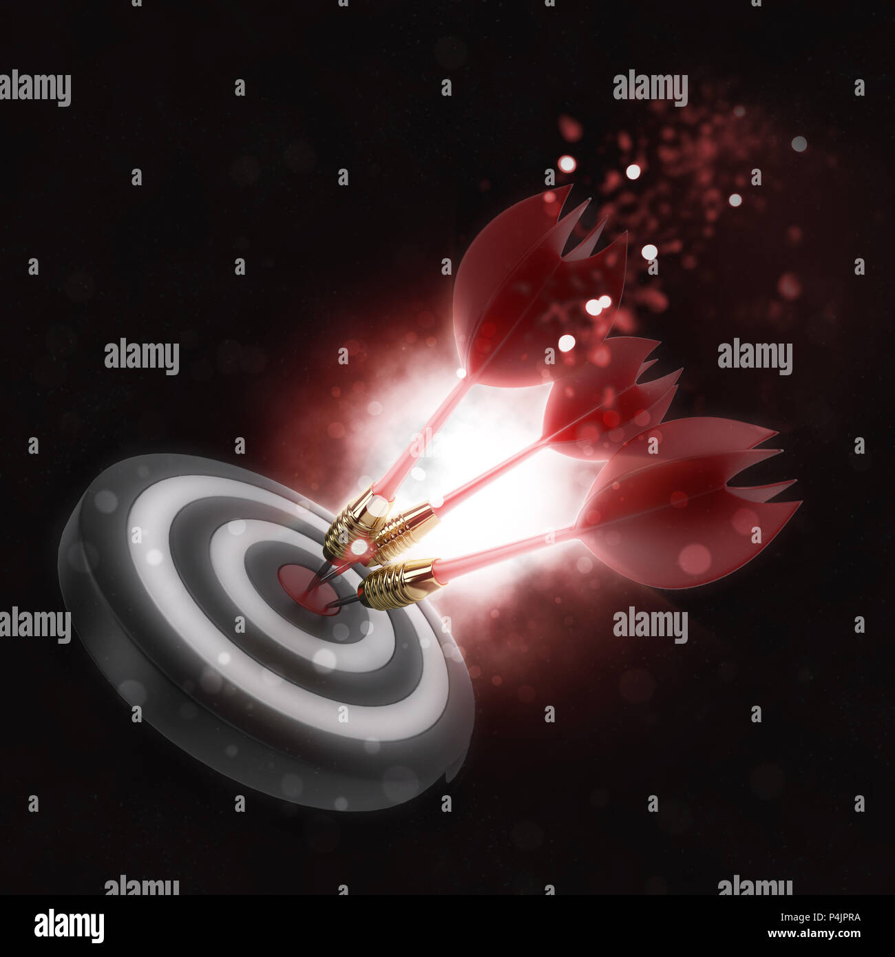 Darts hitting target 3d hi-res stock photography and images - Alamy
