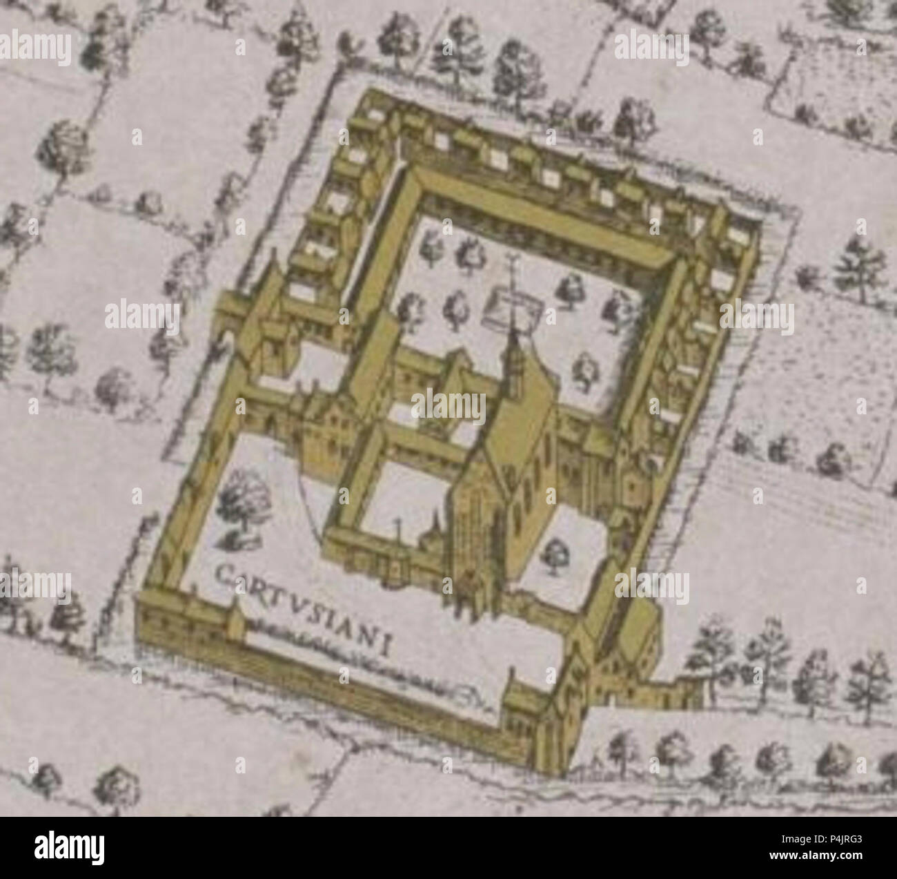 1562 Map of Bruges by Marcus Gerards (detail Stock Photo - Alamy