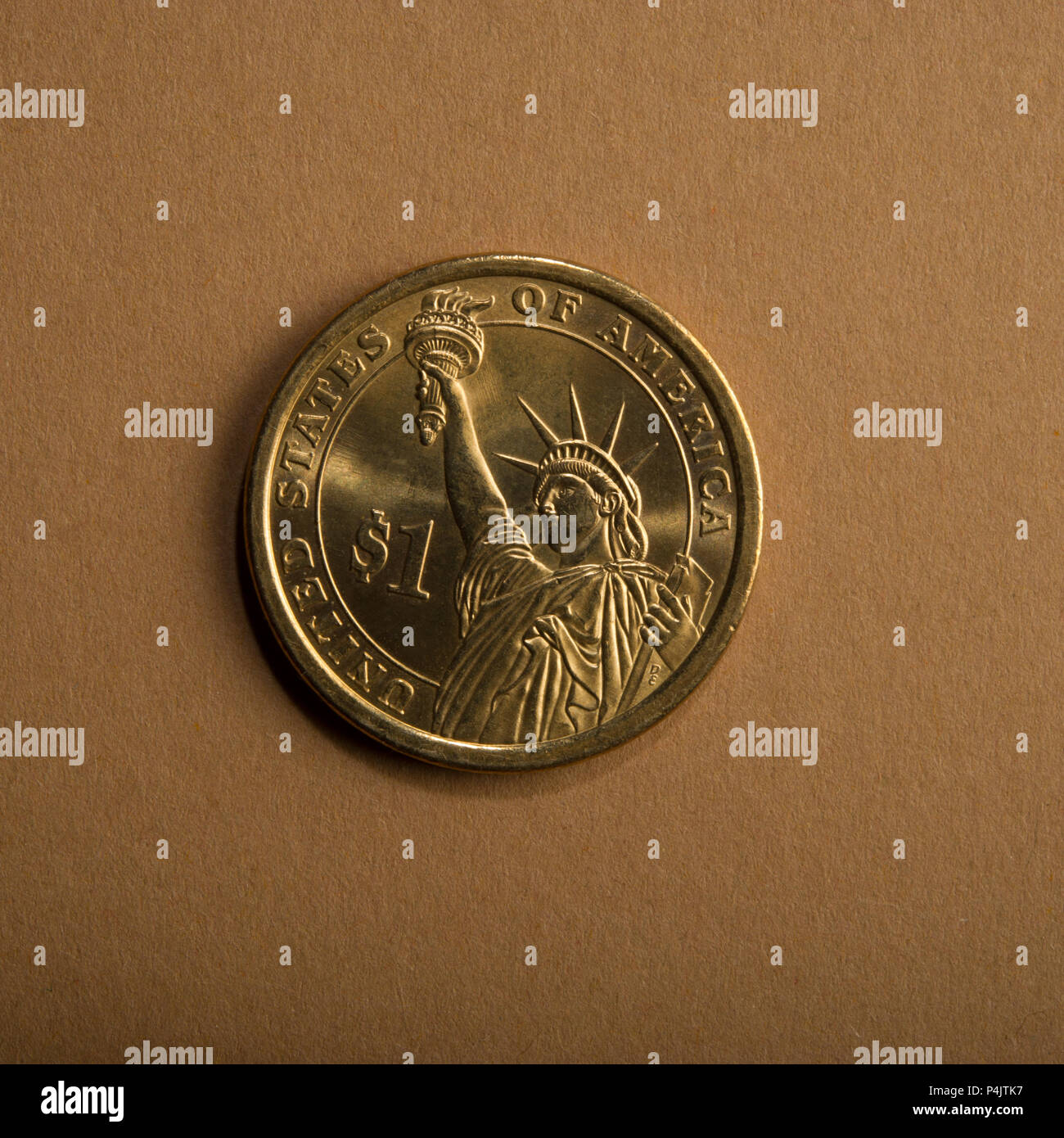 One Dollar Coin Statue Liberty High Resolution Stock Photography and ...