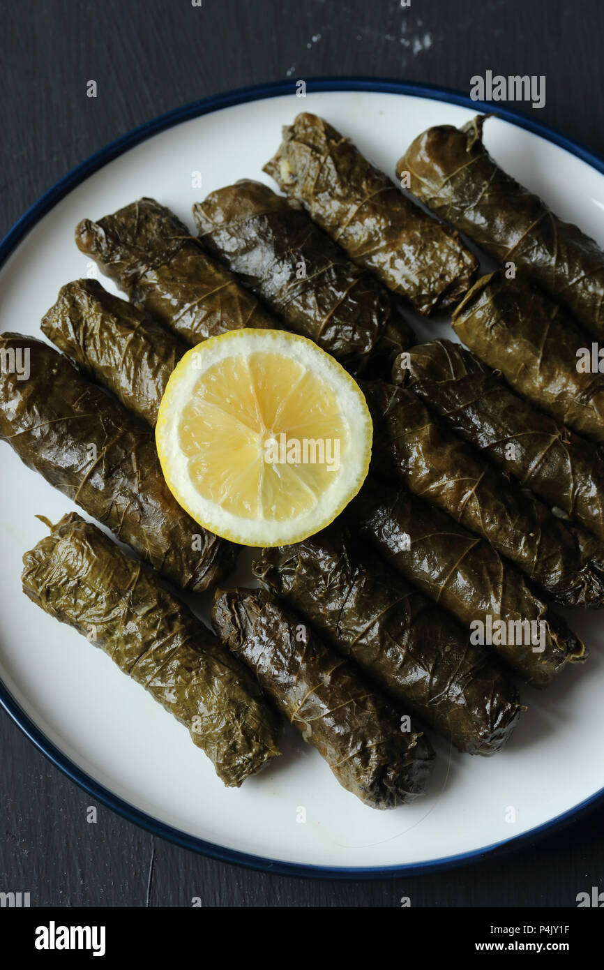 Wrapped grape leaves hi-res stock photography and images - Alamy